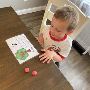 Apple Tree Counting Mats: Number Recognition, Sensory Play (PDF) - Etsy