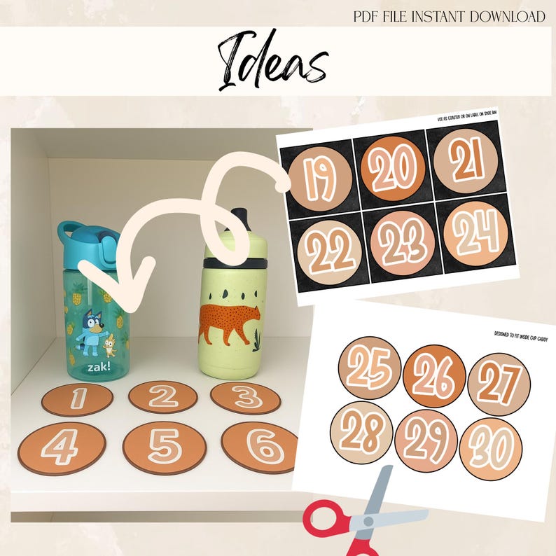 Classroom Hydration Station Set: Modern Sahara Decor (digital Download ...