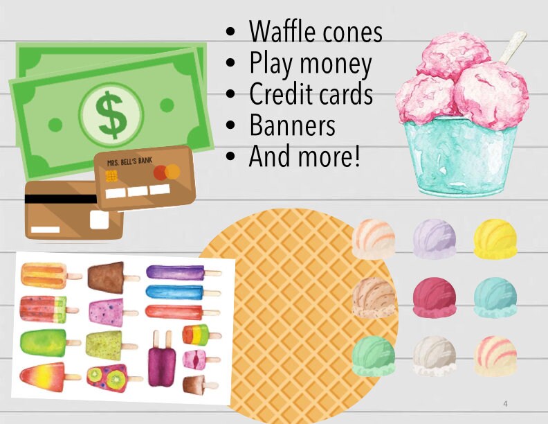 Ice Cream Shop Dramatic Play - Etsy