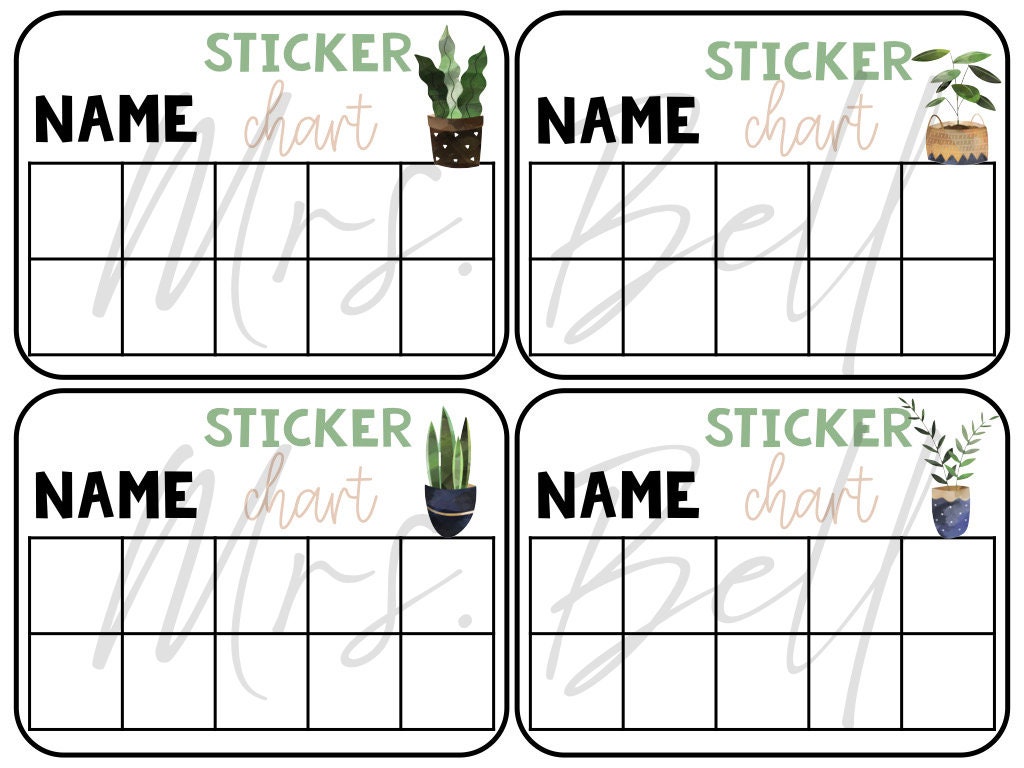 Boho Behavior Sticker Chart - Etsy