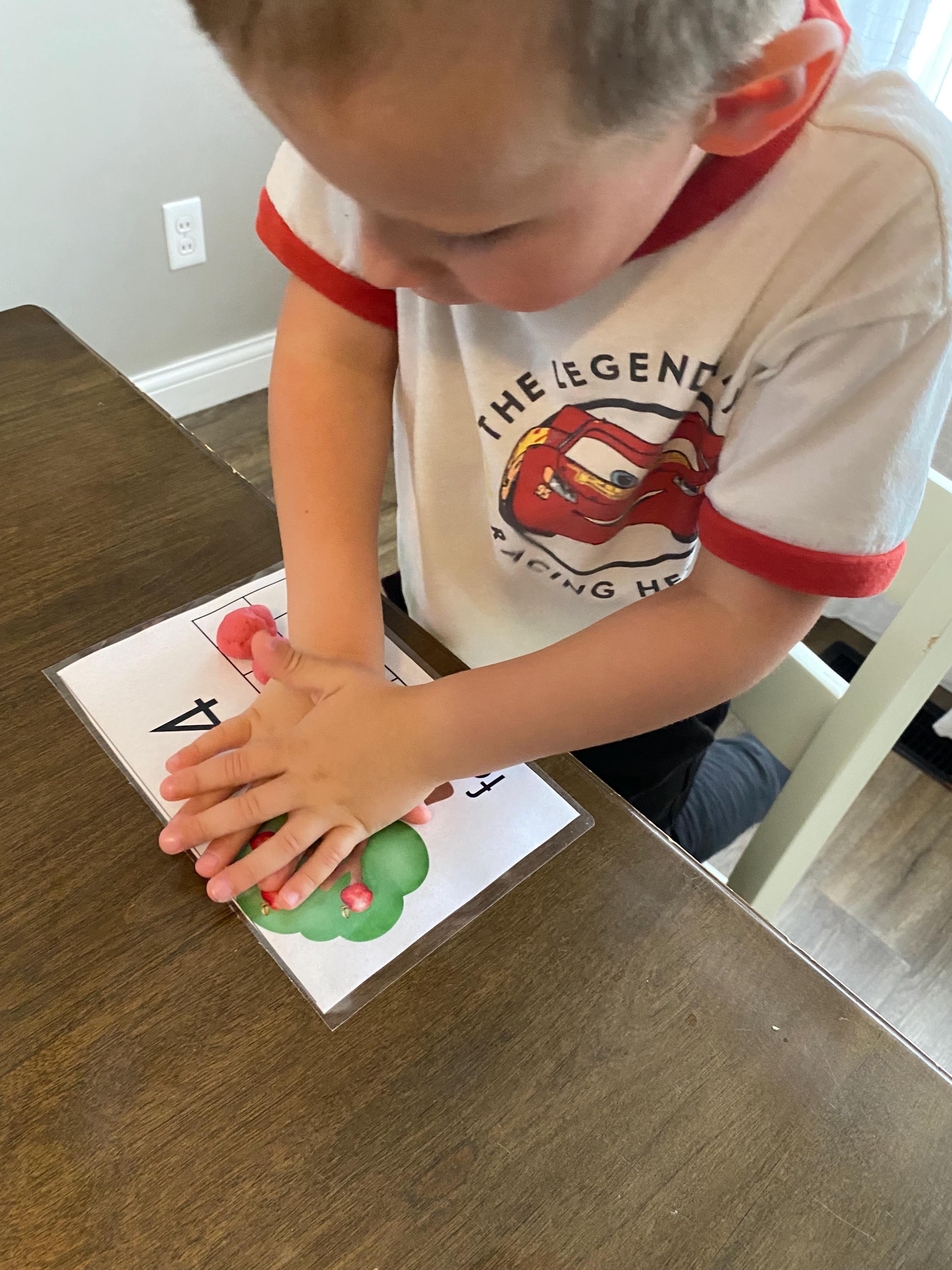 Apple Tree Counting Mats: Number Recognition, Sensory Play (PDF) - Etsy