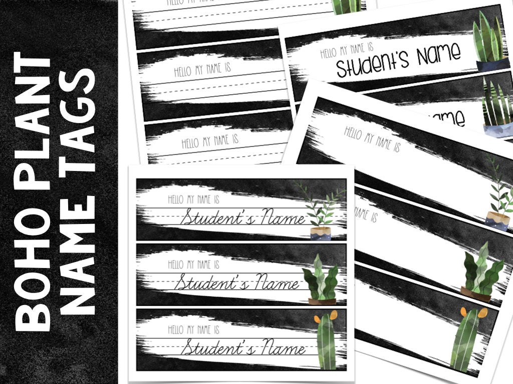 Boho Plant Name Tags - Etsy