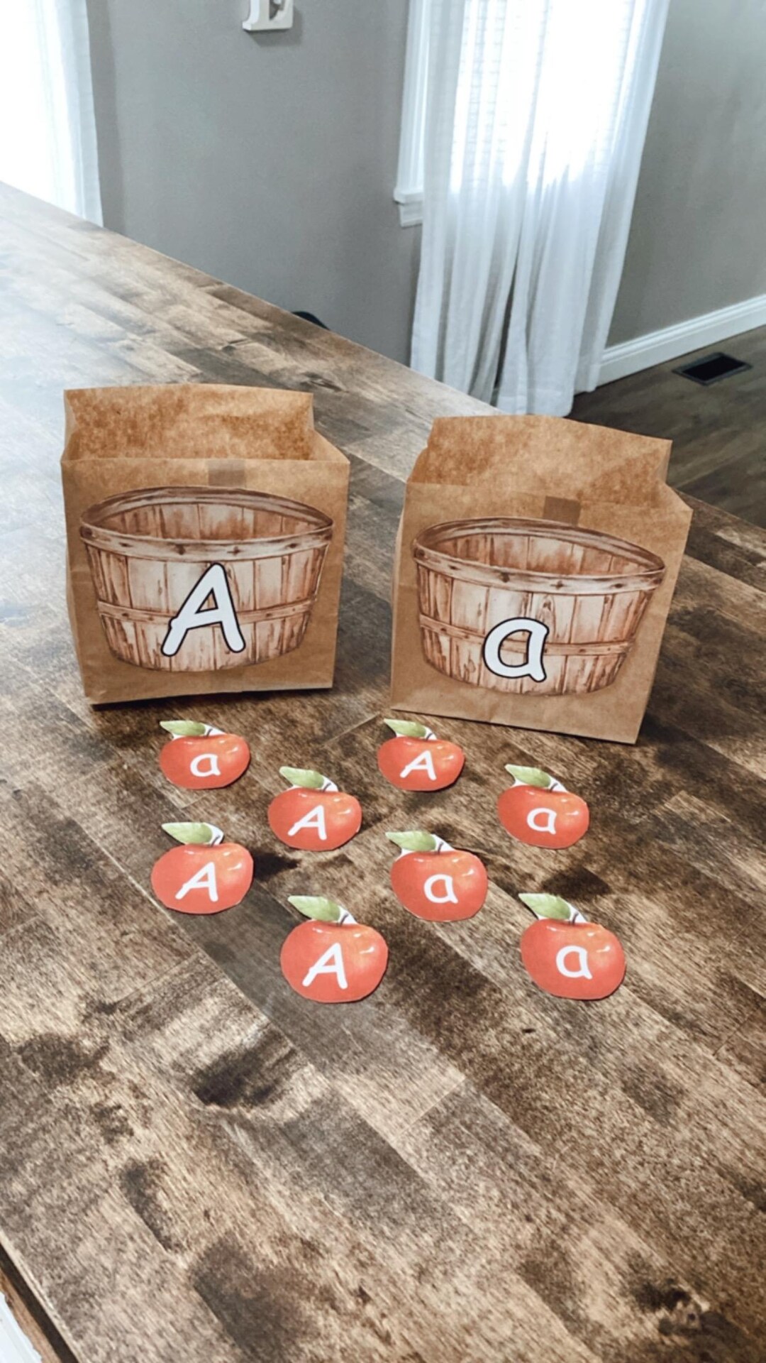 Uppercase & Lowercase Apple Match Printable | Preschool Alphabet ...