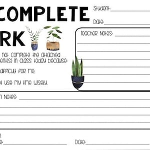 Behavior Management Teacher-parent Communication Forms - Etsy