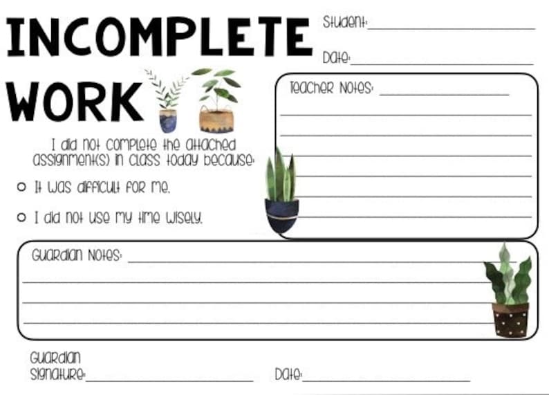 Behavior Management Teacher-parent Communication Forms - Etsy