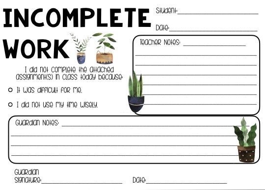 Behavior Management Teacher-parent Communication Forms - Etsy