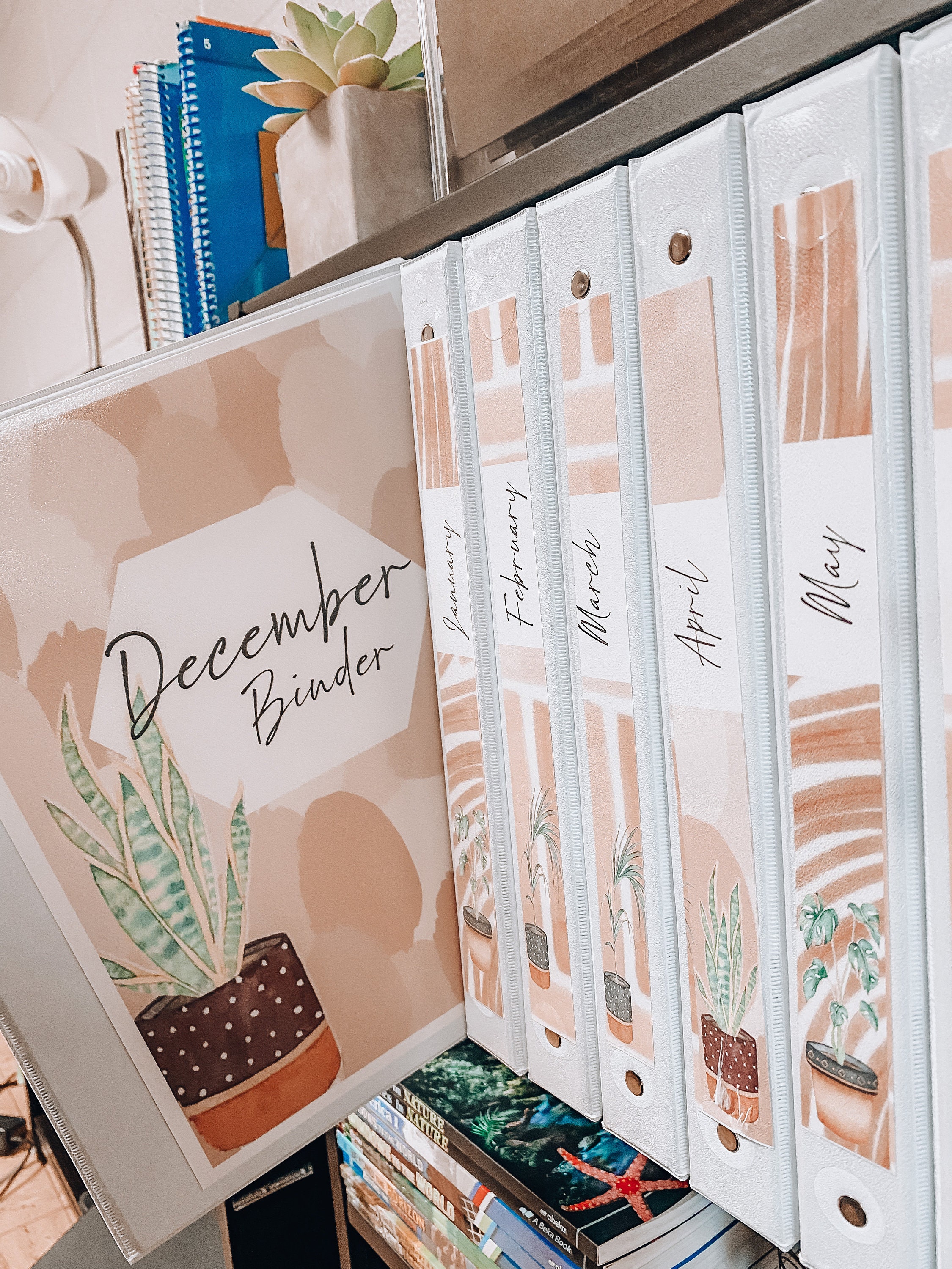 Classroom Binder Organization plant Theme - Etsy