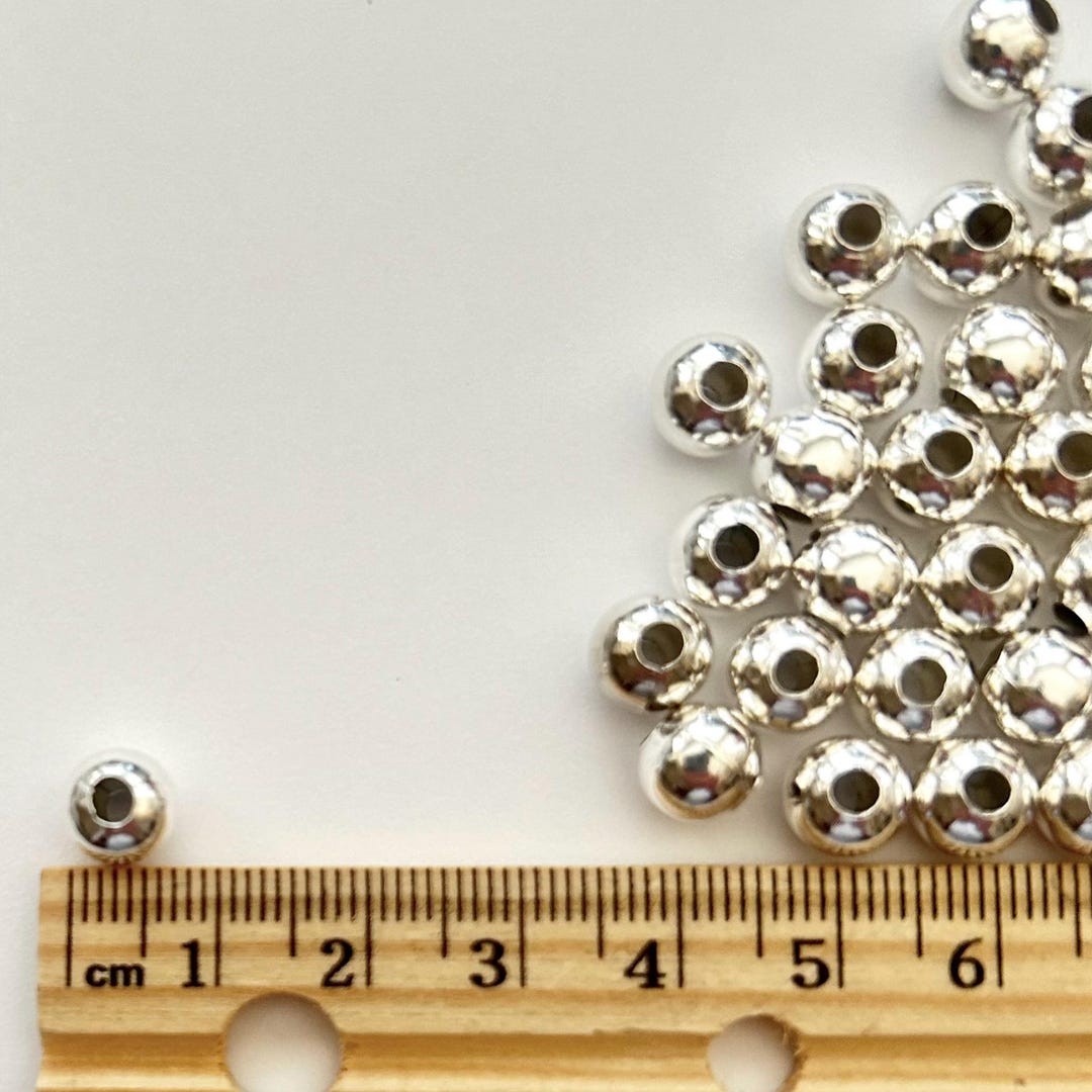 Beautiful Sparkling Silver 8mm Beads Highly Polished Spacer Beads for ...