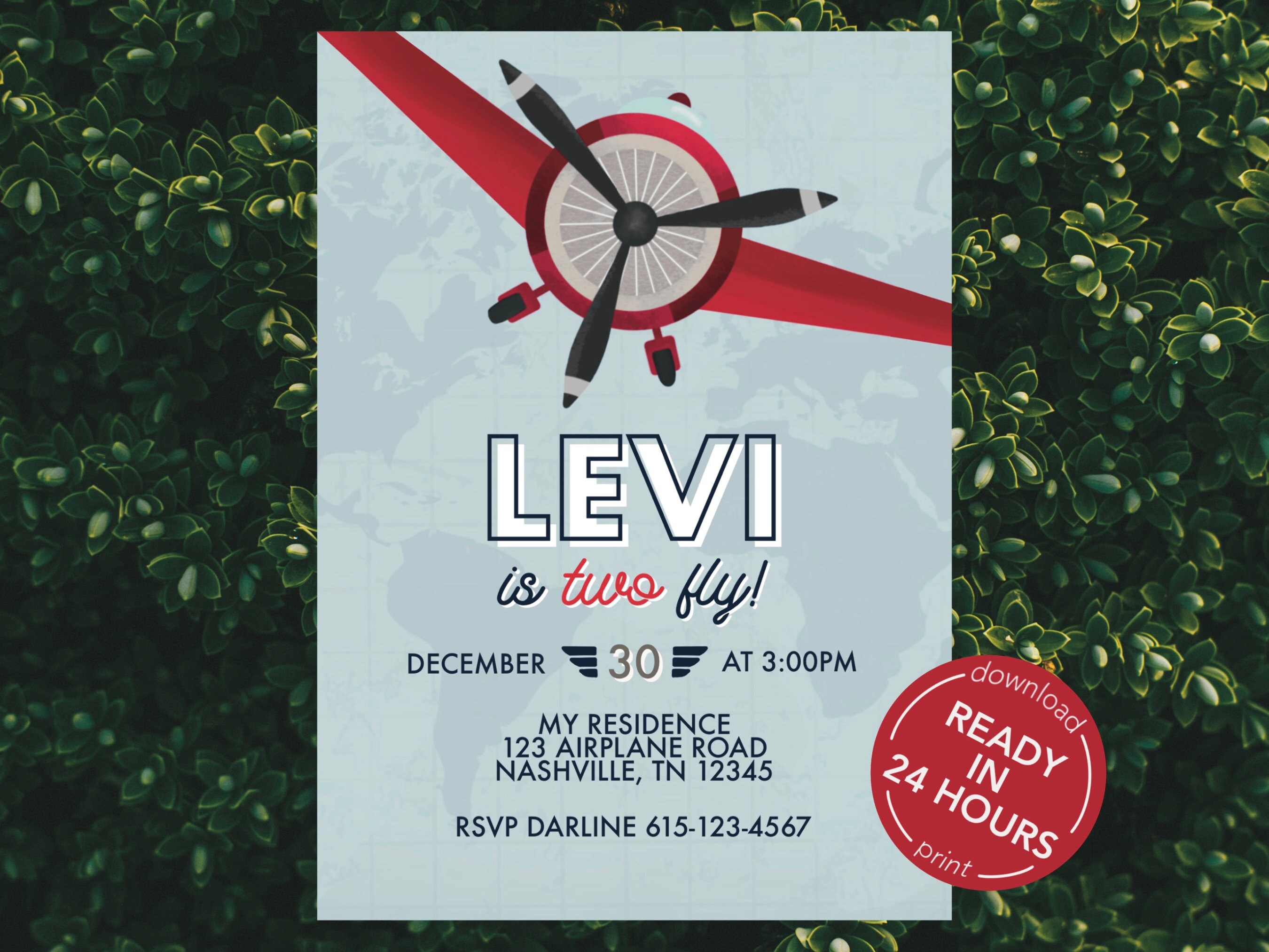 Airplane Birthday Invitation, Two Fly, Pilot Birthday, Boy Birthday ...