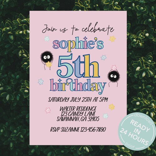 Howls Moving Castle Birthday Invitation Studio Ghibli Party - Etsy