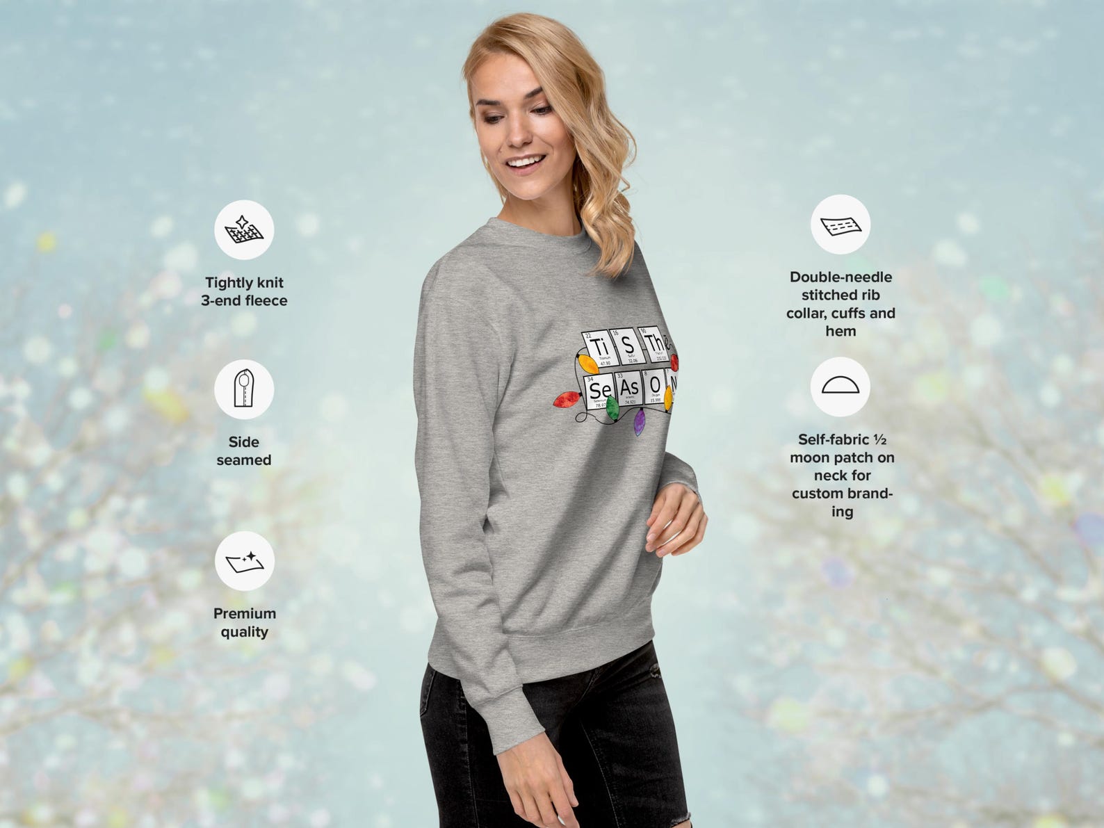 Christmas Chemistry Holiday Sweatshirt, Tis the Season Unisex Cotton ...