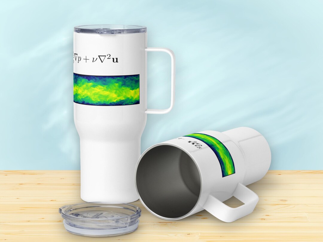 Navier-stokes Travel Mug, 40 Oz Fluid Mechanics Coffee Mug With Handle ...
