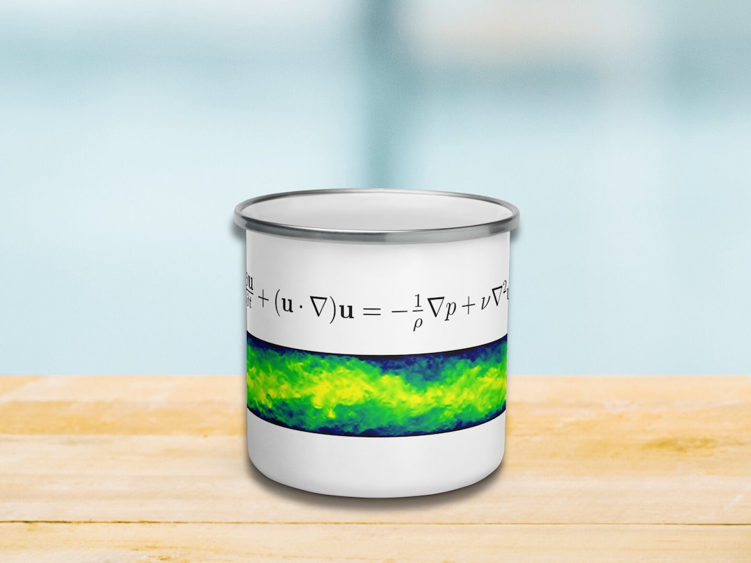 Navier-stokes Enameled Mug,flow Physics Fluid Mechanics Cup, Science ...