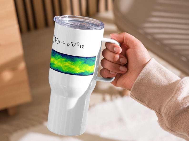 Navier-stokes Travel Mug, 40 Oz Fluid Mechanics Coffee Mug With Handle ...