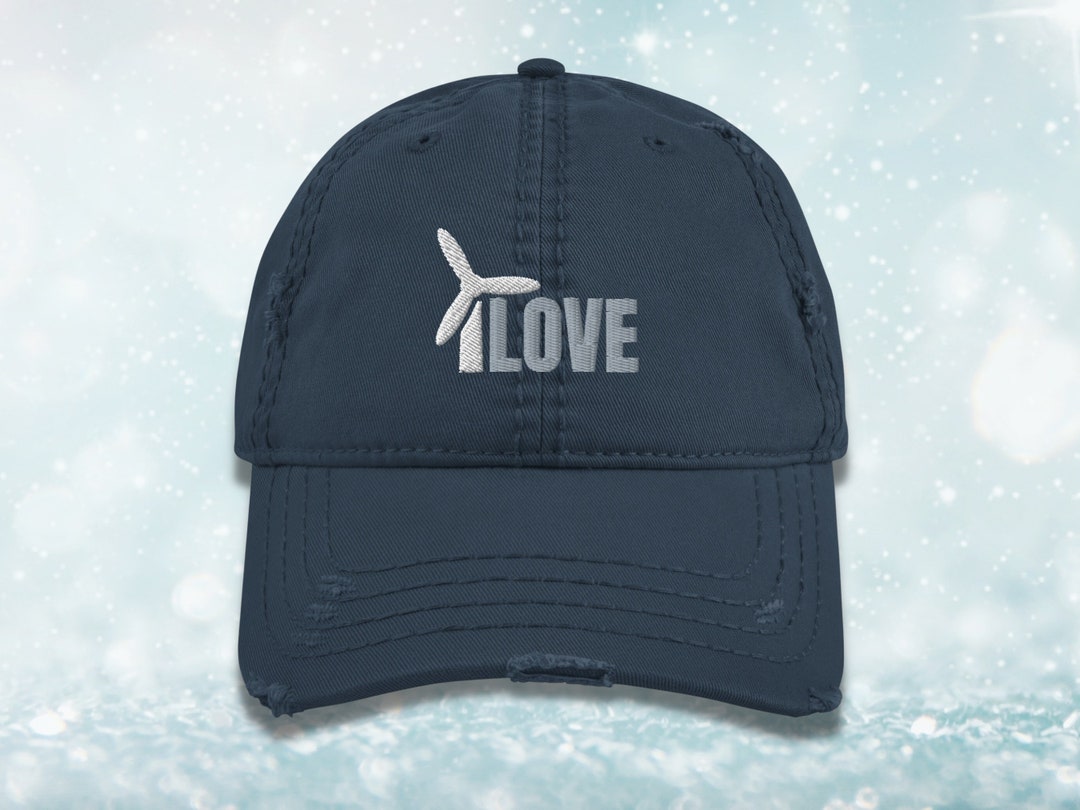 Love Wind Energy Embroidered Baseball Hat, 3D Embroidery Wind Turbine ...