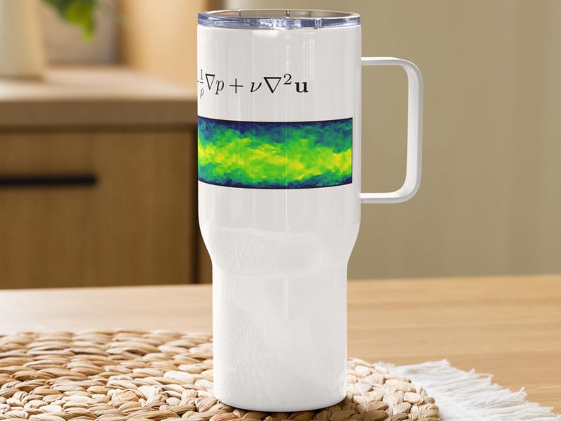 Navier-stokes Travel Mug, 40 Oz Fluid Mechanics Coffee Mug With Handle ...