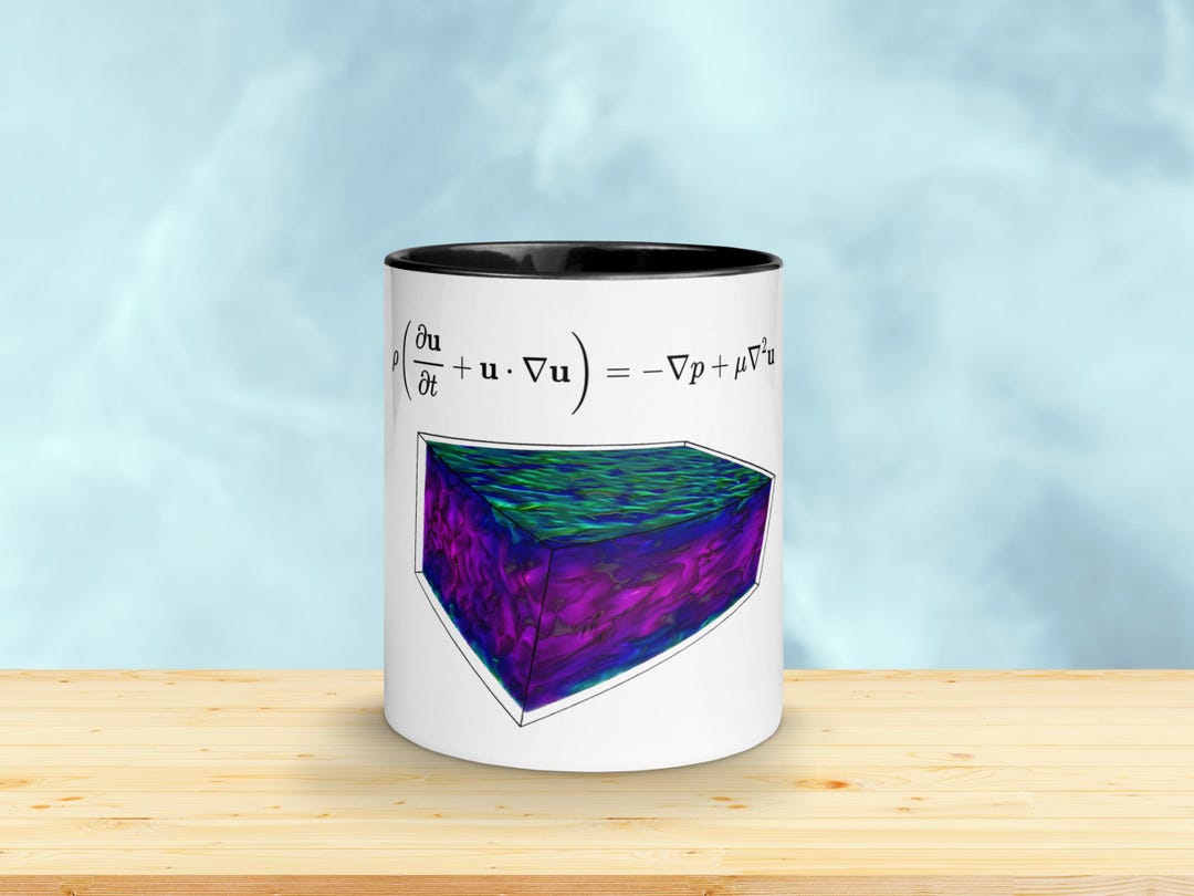Flow Physics Fluid Mechanics Cup, Navier-stokes Equation Ceramic 11 Oz ...