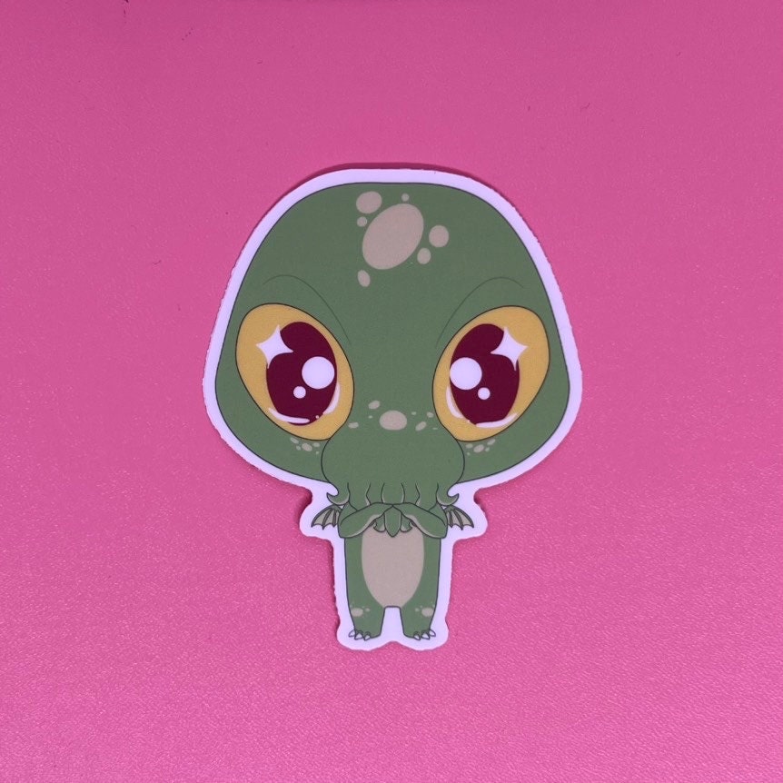Cute UWU Baby Cthulhu Cryptid Vinyl Sticker - Etsy