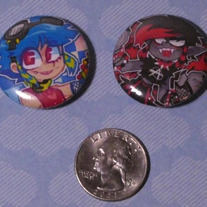 Digital Art Button Pack // Scene, Emo, & Furry // Set of Six 1.25 ...