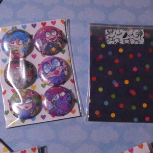 Digital Art Button Pack // Scene, Emo, & Furry // Set of Six 1.25 ...