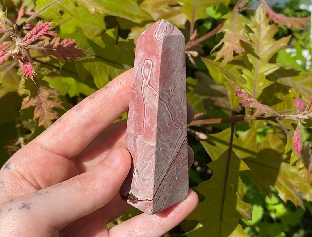 Rare Pink Polychrome Tower, Pink Desert Jasper Crystal Point, Home ...