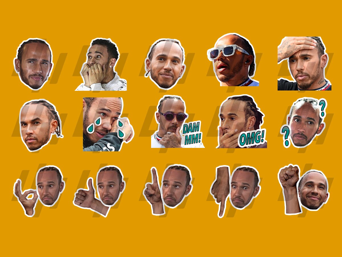 Lewis Hamilton F1 Emojis - Etsy