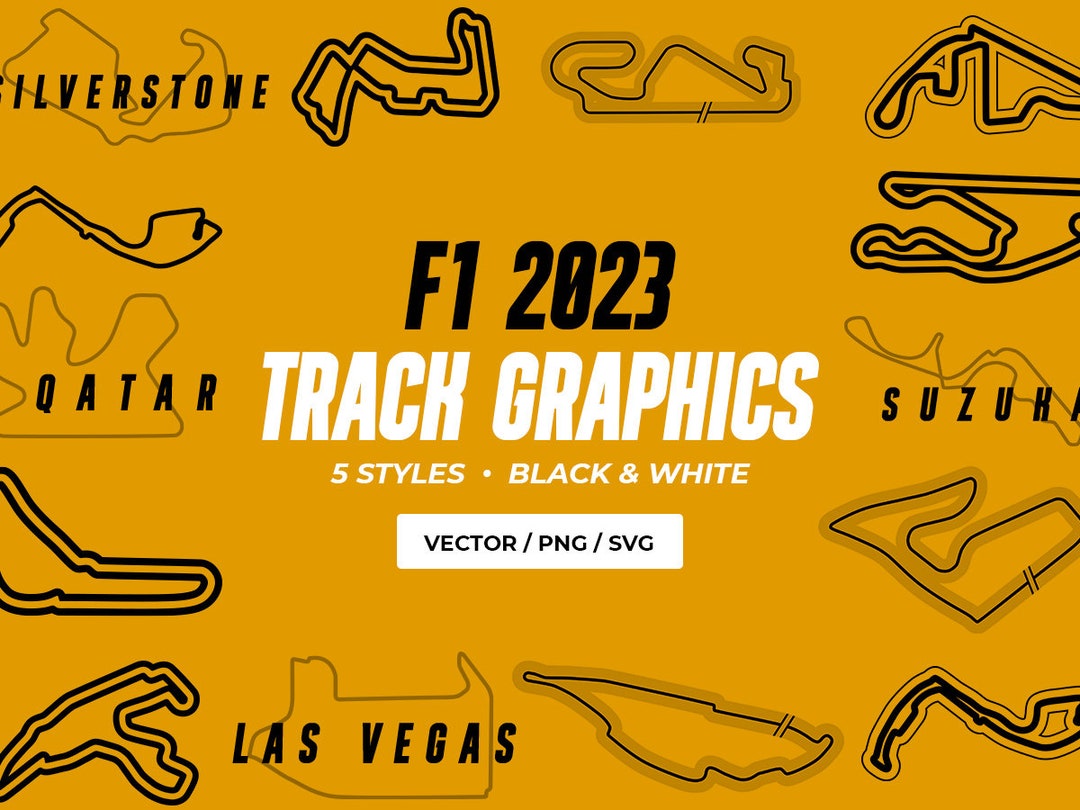 Gráficos Vectoriales De Pista F1 2023 Etsy México