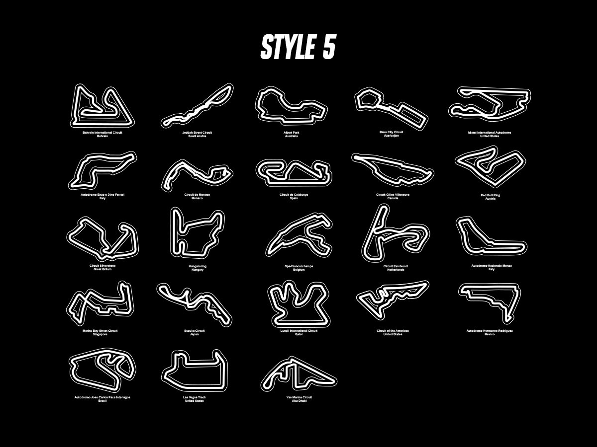 Gráficos vectoriales de pista F1 2023 - Etsy México