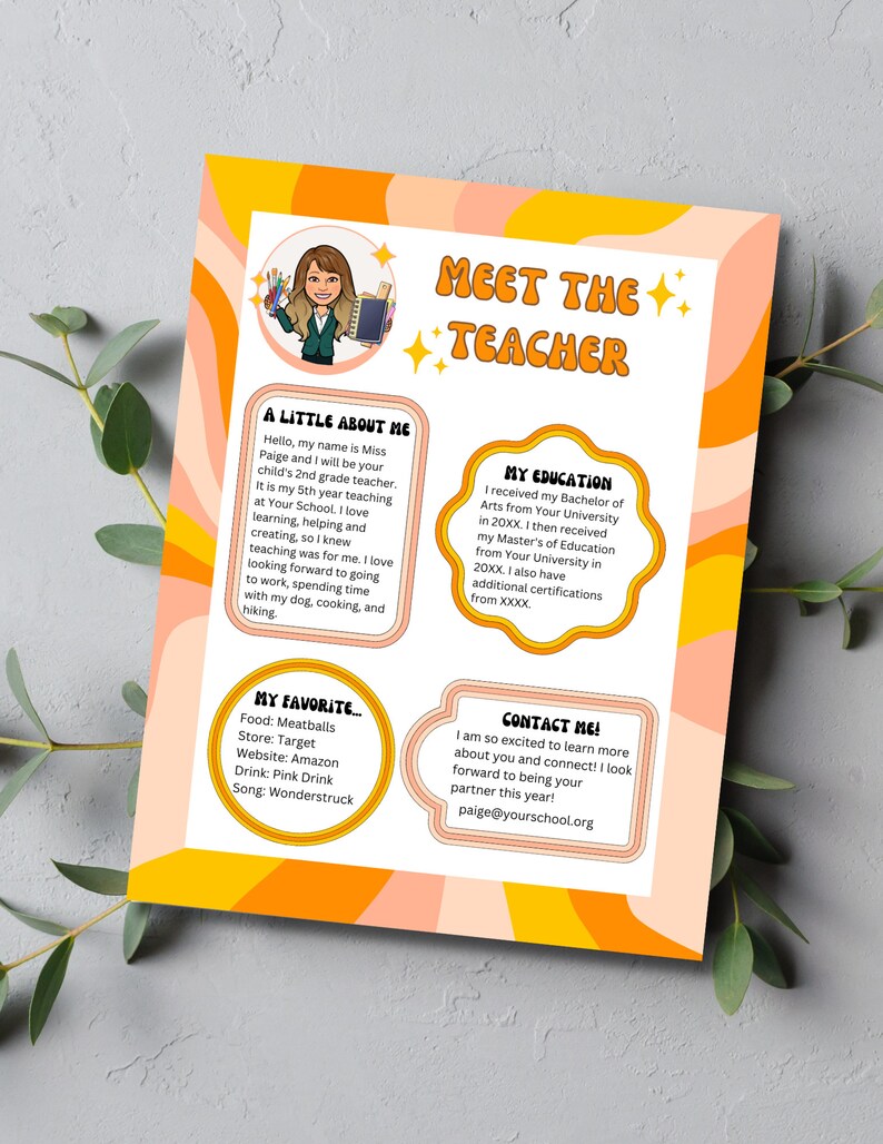 Editable Meet the Teacher Flyer for Back to School Email Printable ...