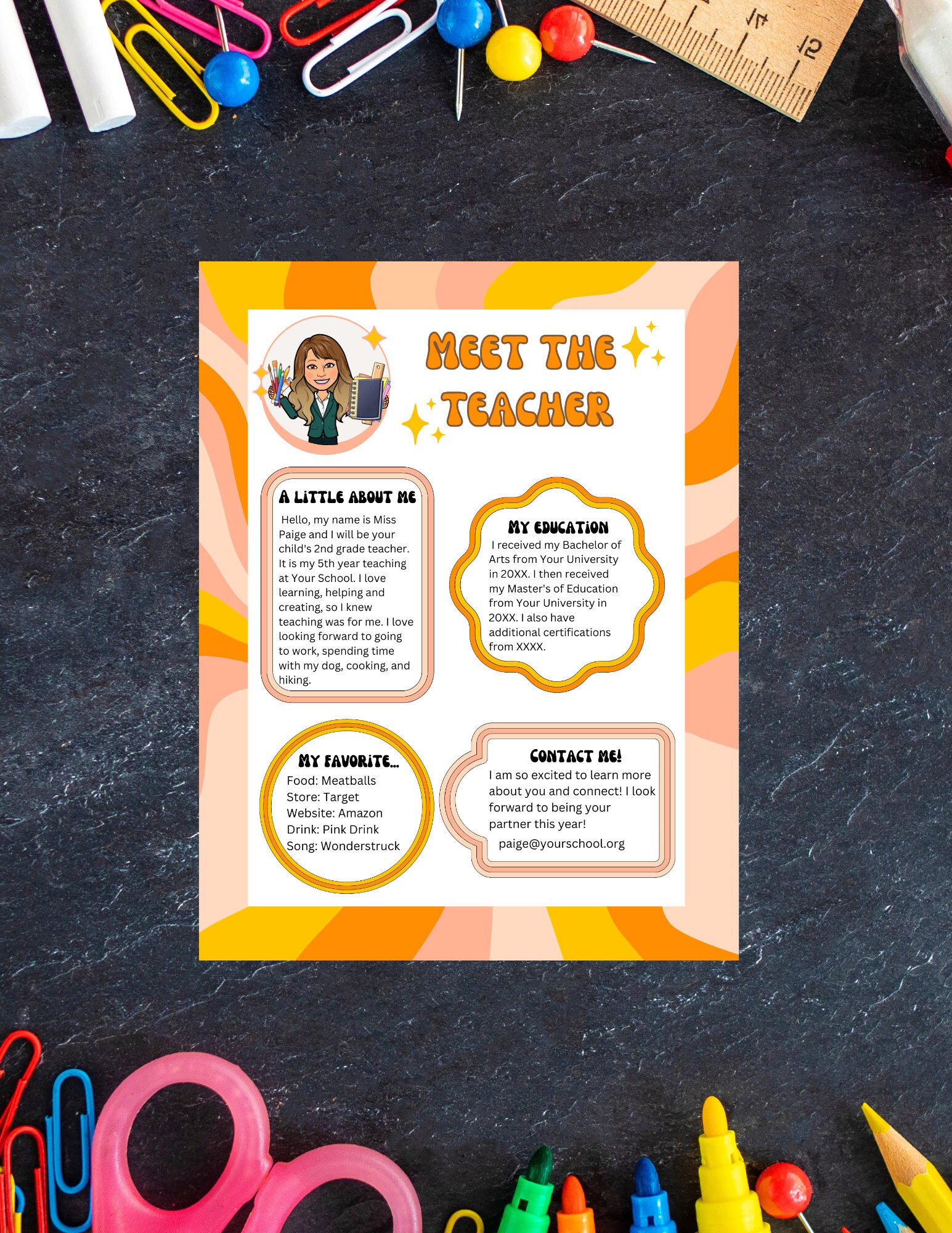 Editable Meet the Teacher Flyer for Back to School Email Printable ...