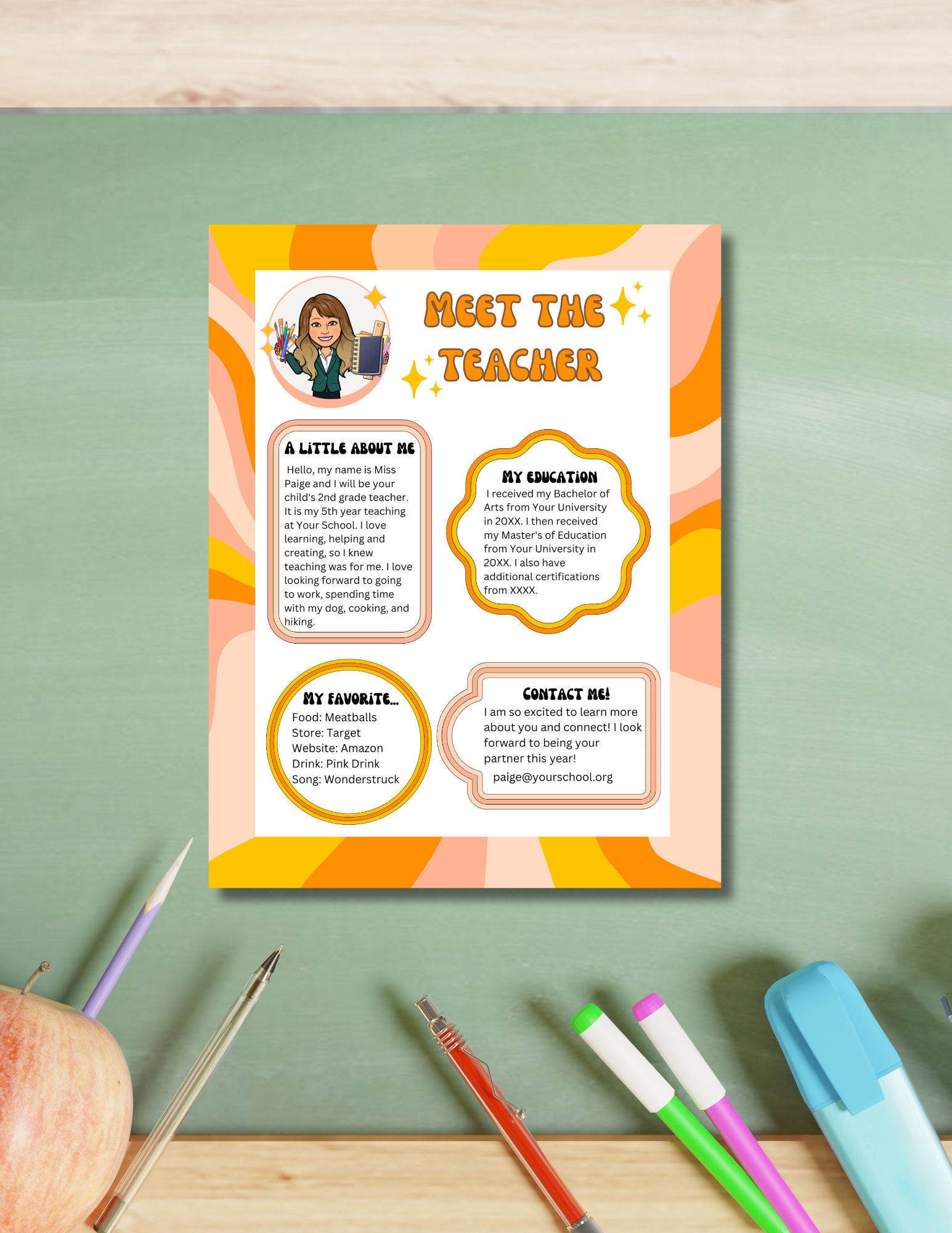 Editable Meet the Teacher Flyer for Back to School Email Printable ...