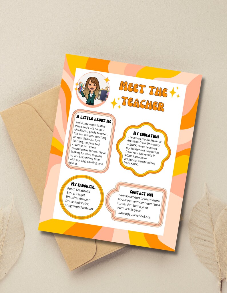 Editable Meet the Teacher Flyer for Back to School Email Printable ...