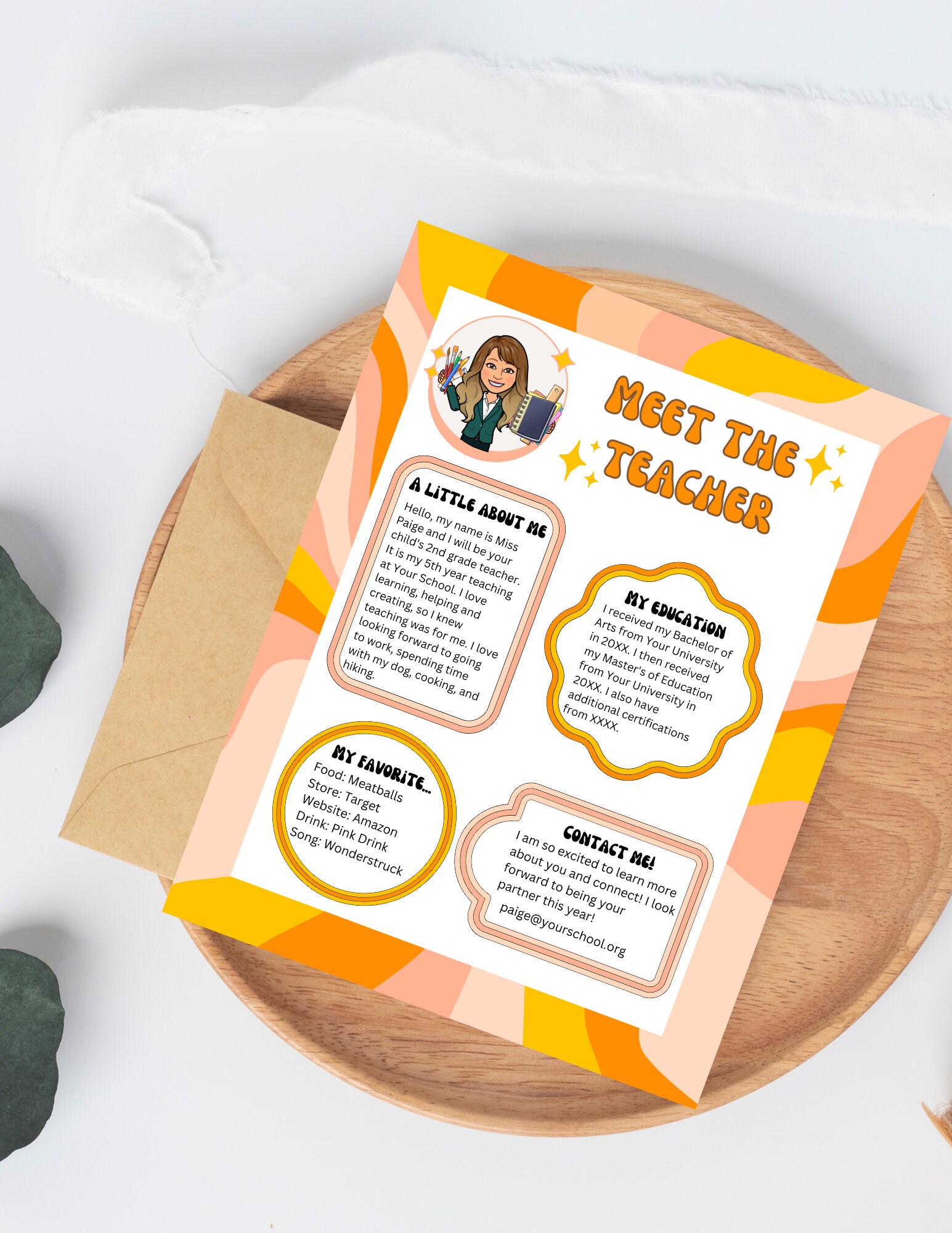 Editable Meet the Teacher Flyer for Back to School Email Printable ...