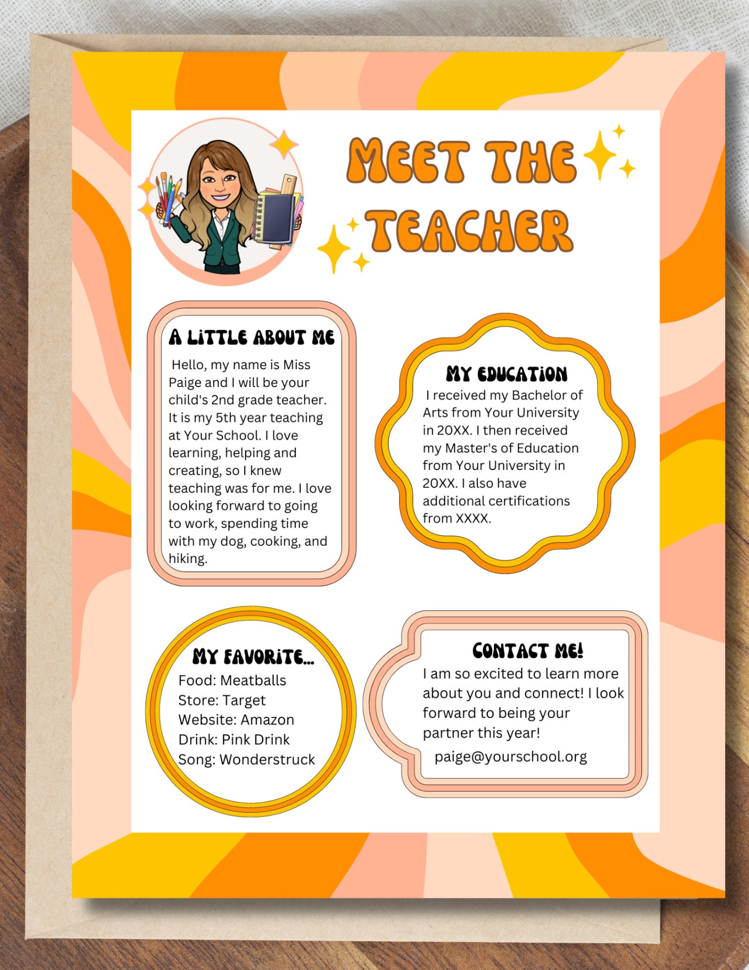 Editable Meet the Teacher Flyer for Back to School Email Printable ...