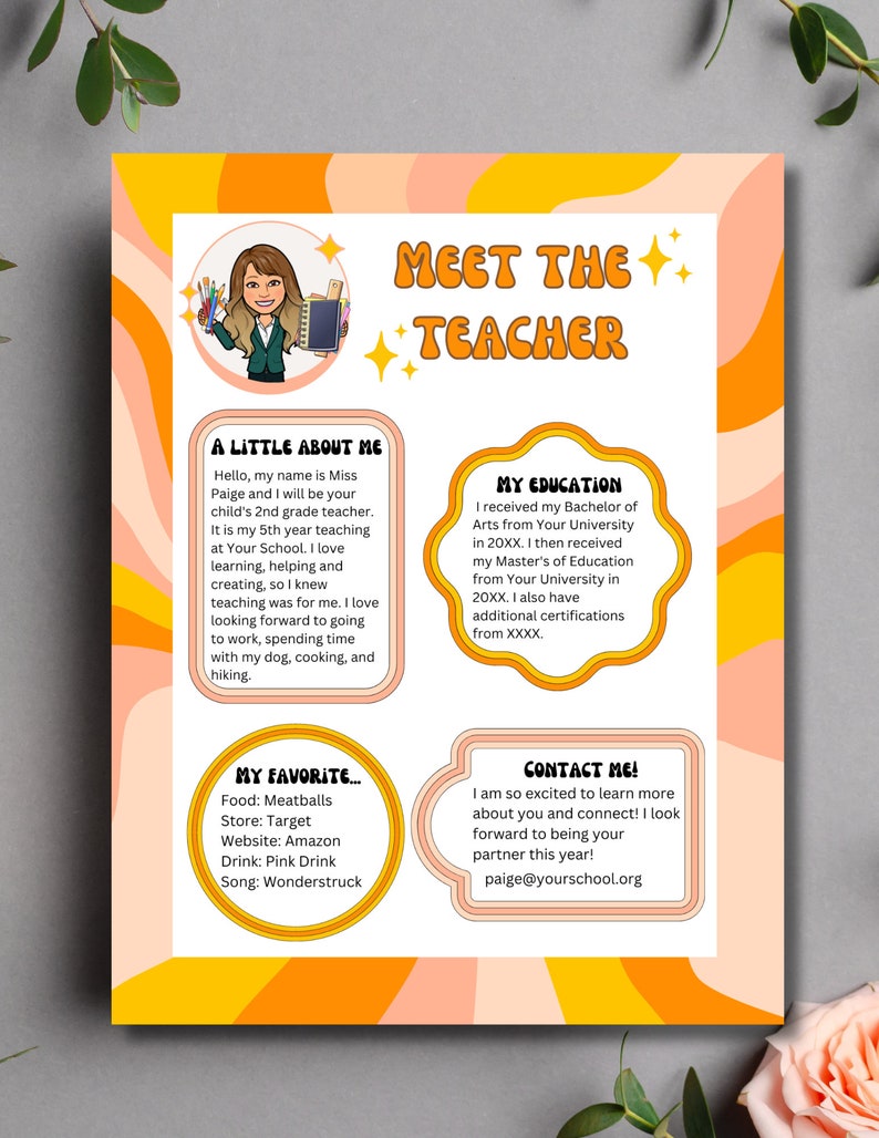 Editable Meet the Teacher Flyer for Back to School Email Printable ...