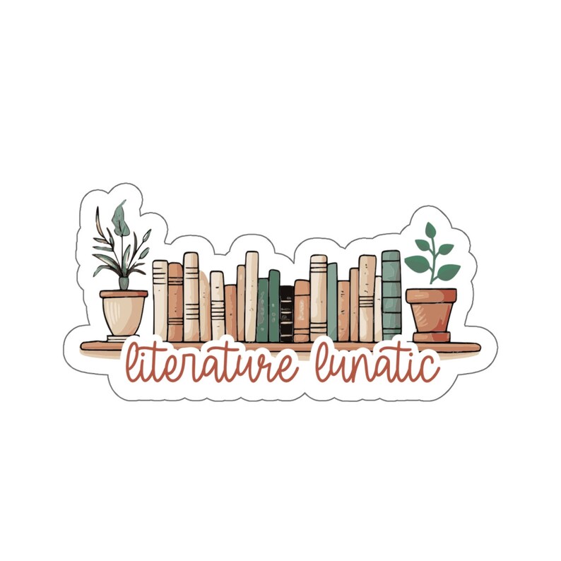 Literature Lunatic Sticker - Etsy