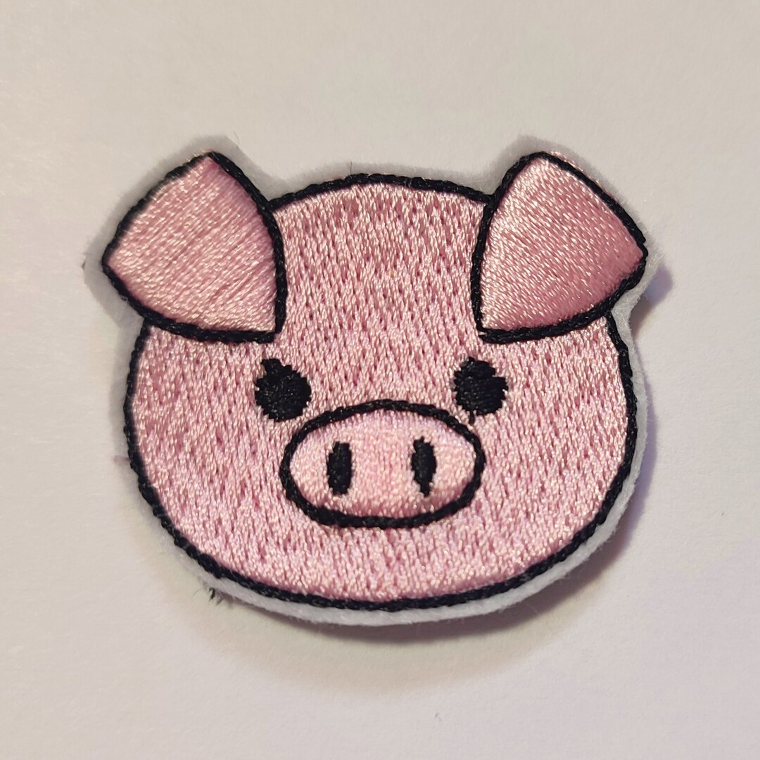 Cute Little Pink Pig Embroidery Patch - Etsy