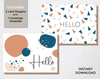 Hello Greeting Card - Etsy