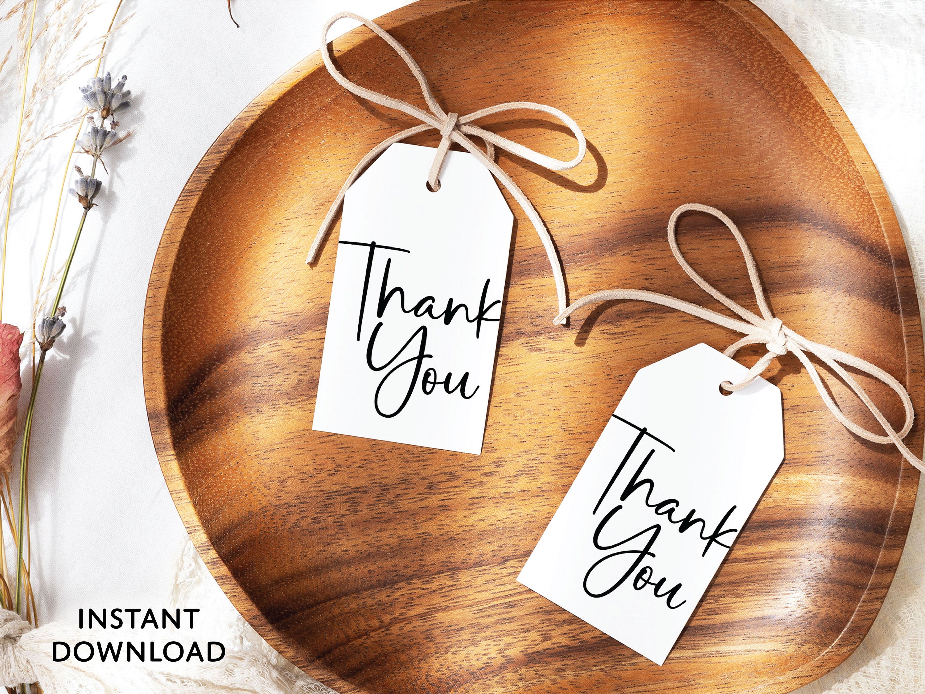 Printable Thank You Tag / Instant Download Tag / Digital Download ...