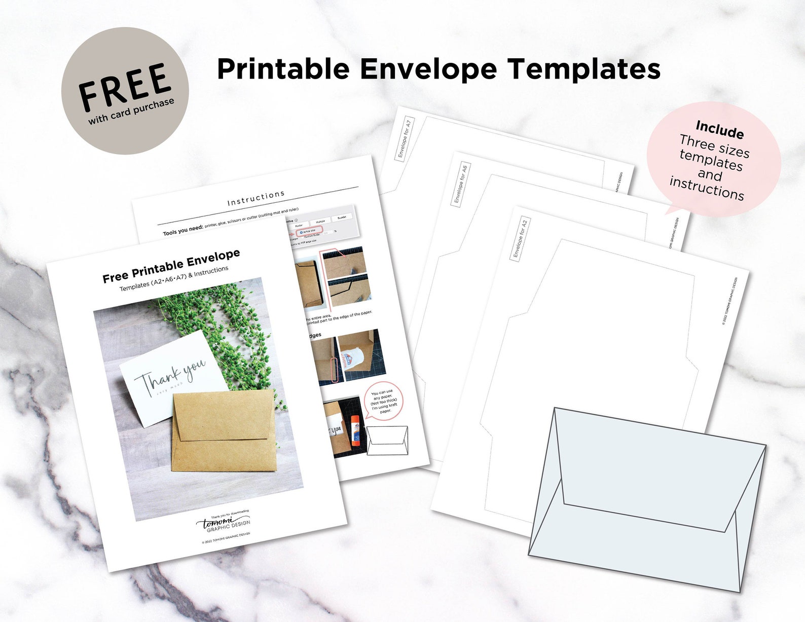 Printable Happy Birthday Card With Free Printable Envelope Templates ...