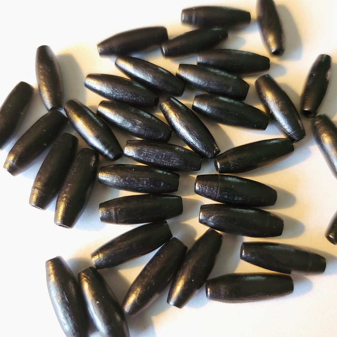 Black Philippine Wood Tube Beads - Etsy