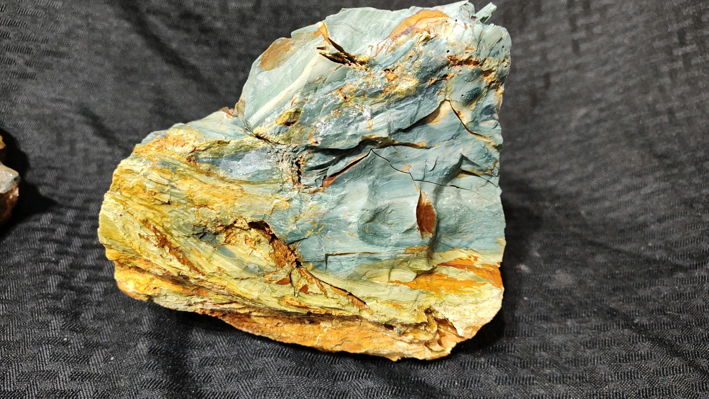 Gary Green Aka Freedom Jasper Cutting Rough From Mcdermitt Oregon 12 ...