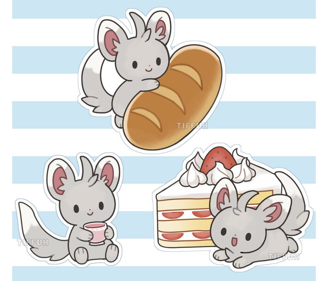 Minccino Food Stickers Cute Pokemon Handmade - Etsy