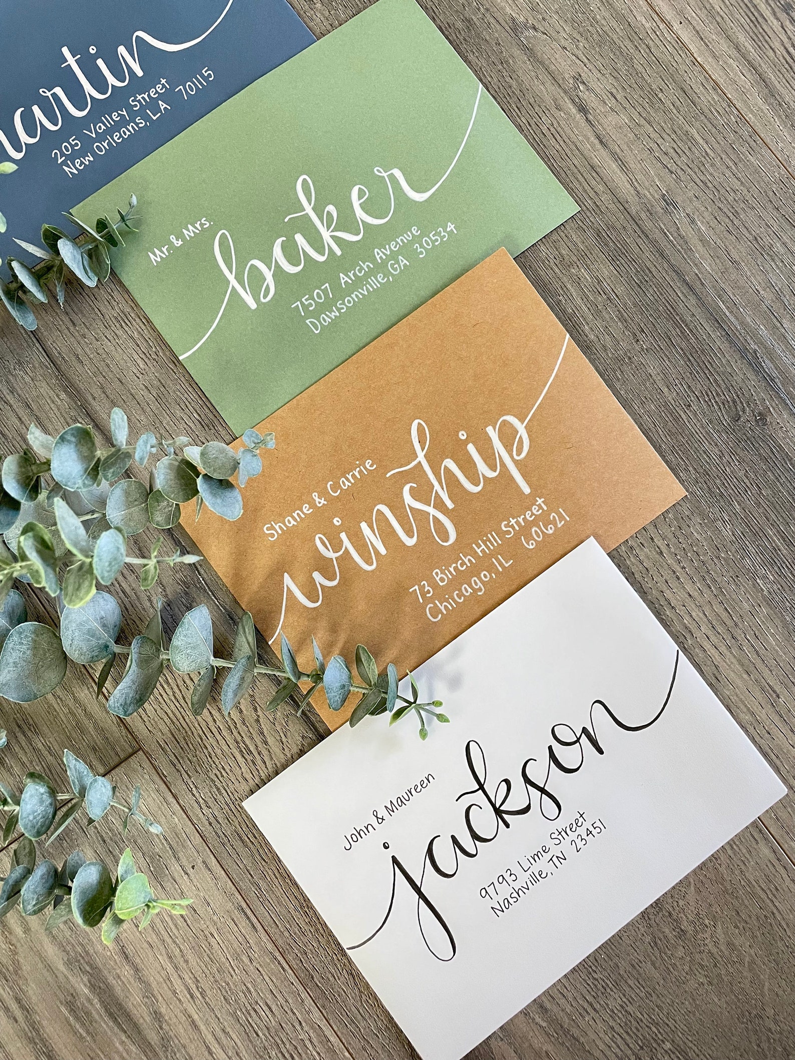 Handwritten Calligraphy, Custom Addressed Envelopes - Etsy