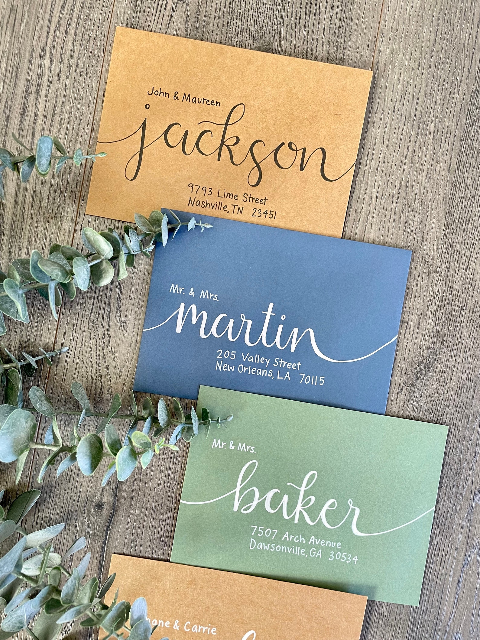 Handwritten Calligraphy, Custom Addressed Envelopes - Etsy