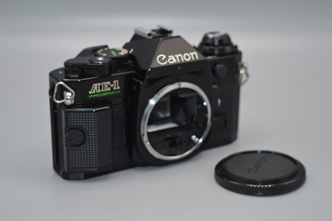 Vintage Canon AE1 Program SLR 35mm Film Camera Body Black Mint Condition 1121116 - Etsy