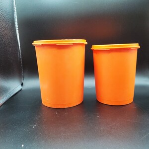 Vintage Orange Tupperware Canisters Set - Etsy