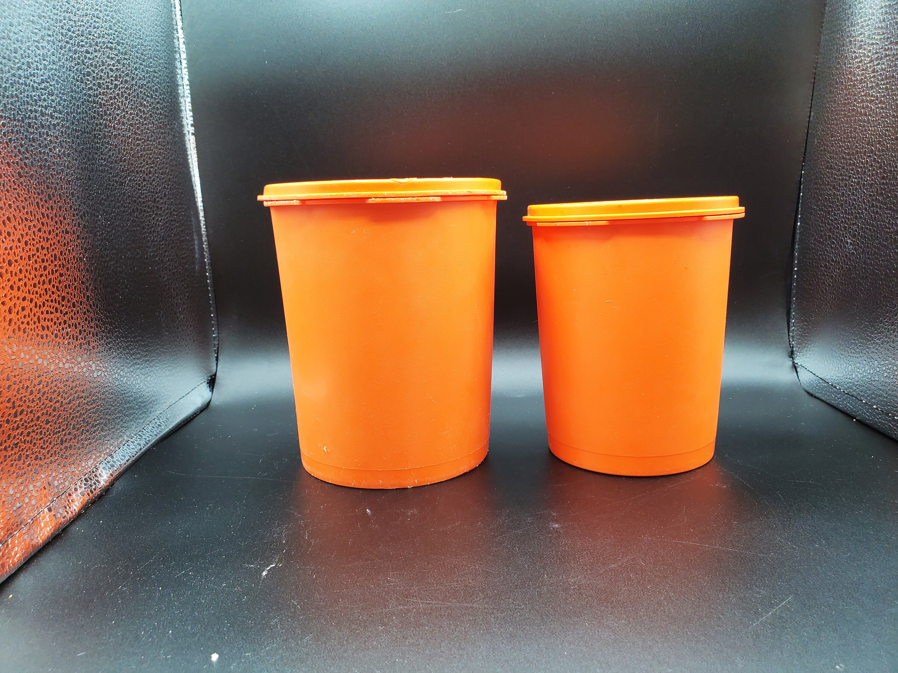 Vintage Orange Tupperware Canisters Set - Etsy