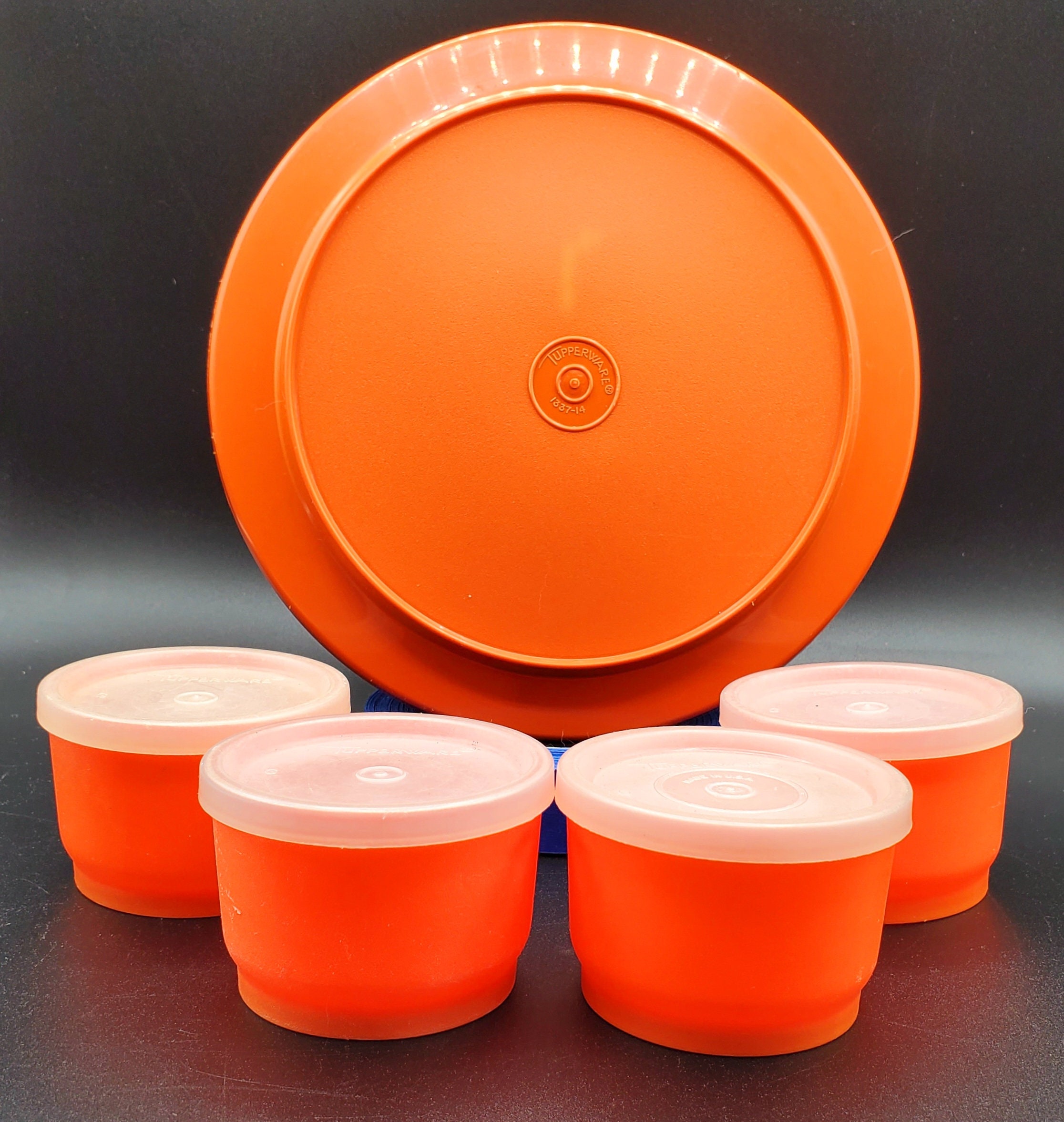 Vintage Orange Tupperware Canisters Set - Etsy