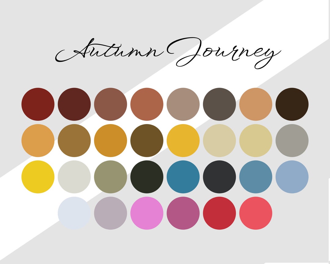 Procreate Color Palette Autumn Journey Procreate Swatches - Etsy